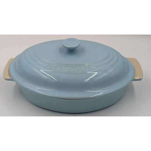Le Creuset | Kitchen | Le Creuset Oval Stoneware Casserole Dish Lid ...